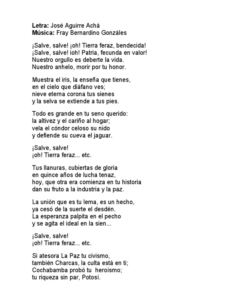 Salve Oh Patria | PDF