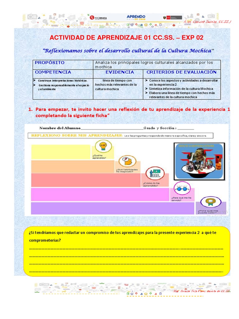 1.2 Actividad 01 - Experiencia 2 - CC - Ss. | PDF