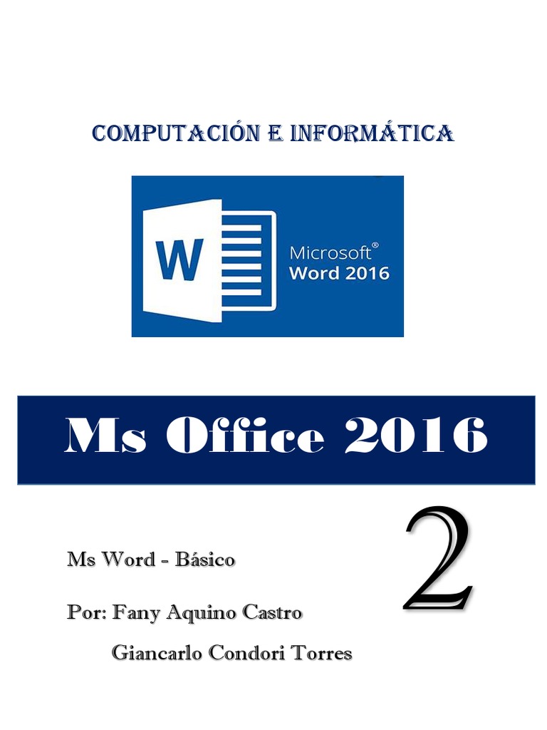 Manual de Ms Word Básico 2016 | PDF | Archivo de computadora | Microsoft Word