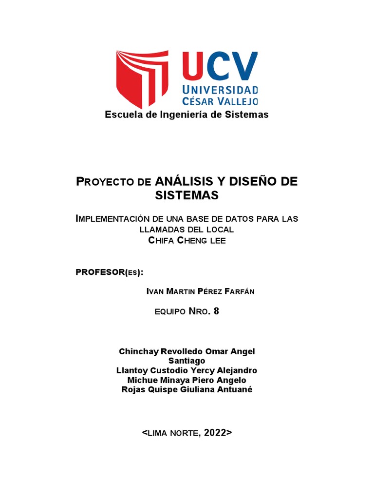 Estructura Proyecto ADS 2021 1 | PDF | Caso de uso | Software