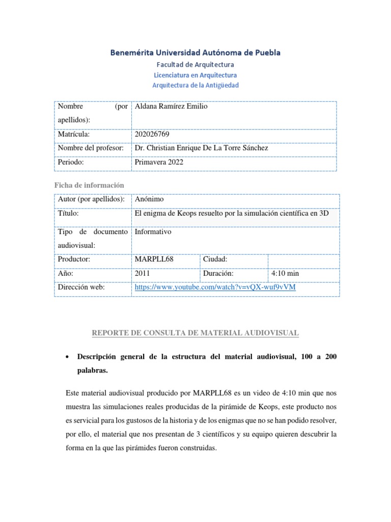 Tarea 15 El Enigma de Keops Simulación 3D | PDF | Arte