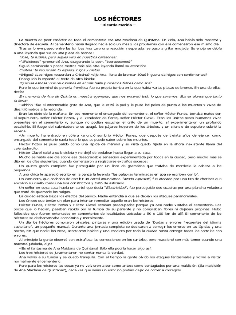 Los Héctores | PDF
