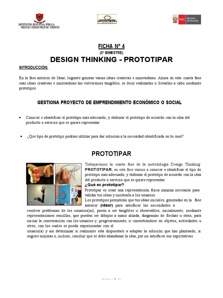 B3-Ficha 4-Fase Prototipar | PDF | Dibujo