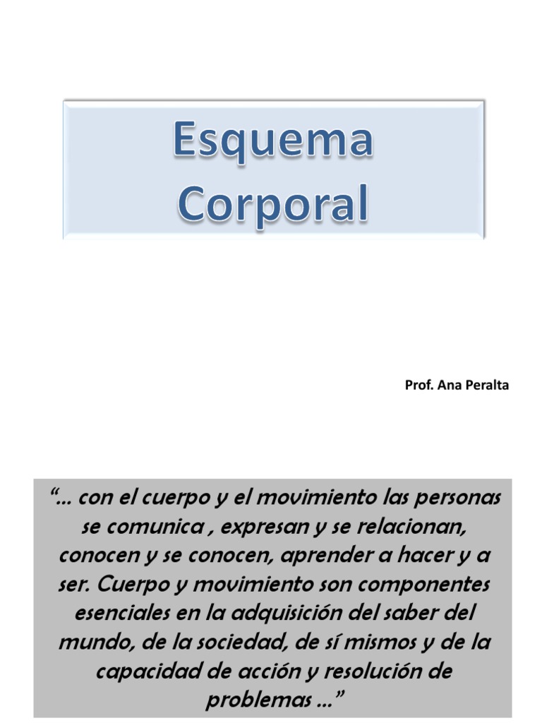 Esquema corporal 1°parte | PDF | Percepción | Neurociencia