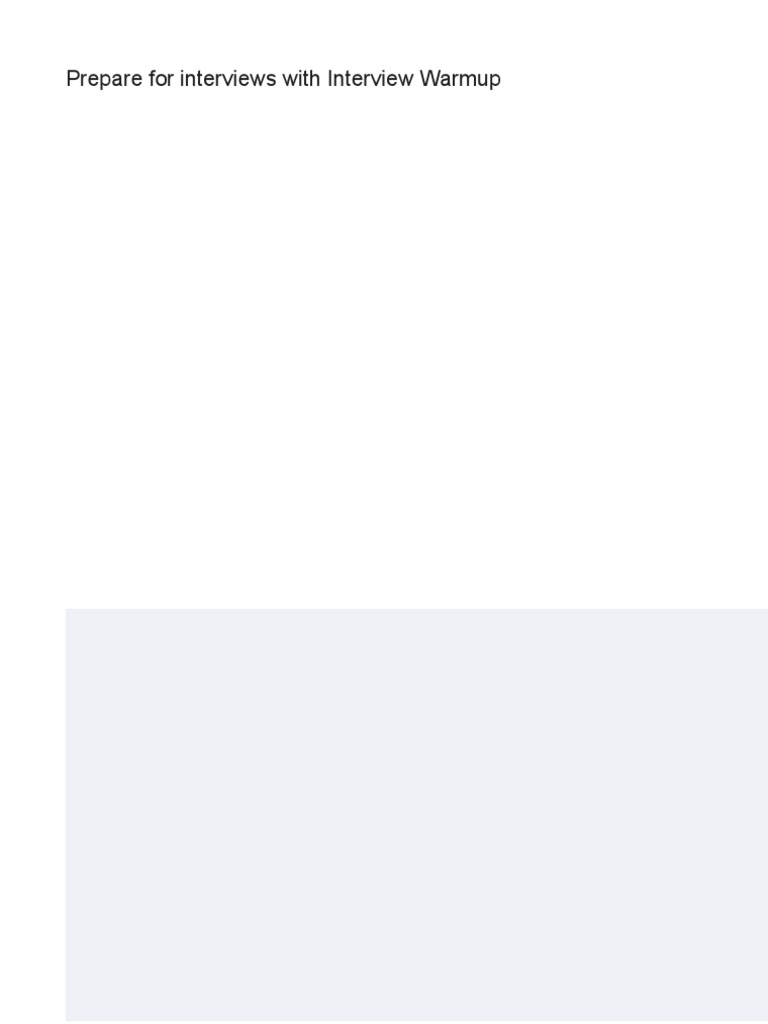 Preparing For Project Management Interviews With Interview Warmup A Tool For Practicing Answers