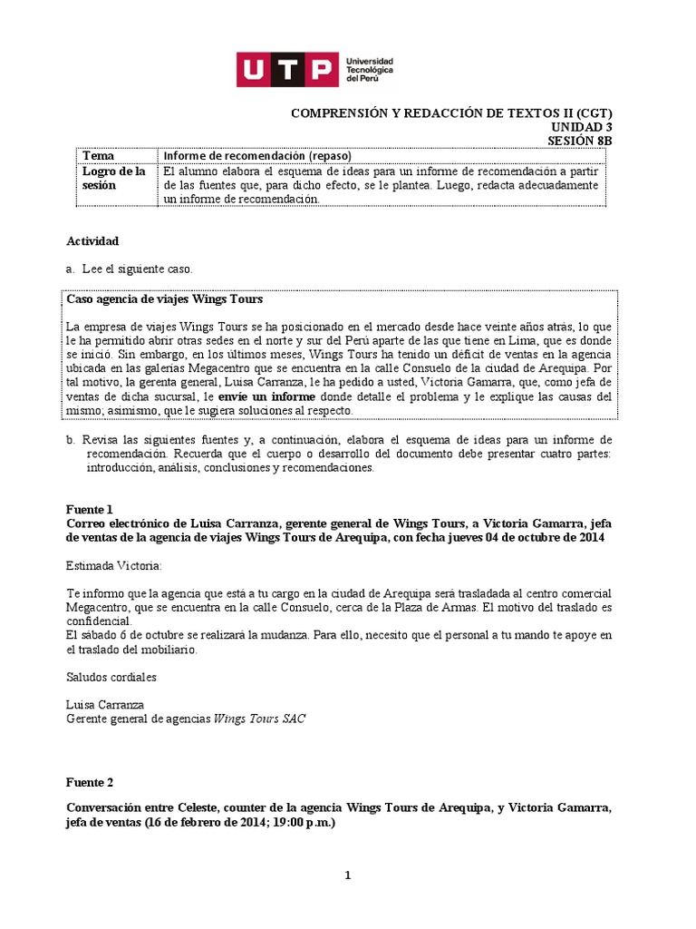 CRT2-Semana 8B (Wing Tours) | PDF