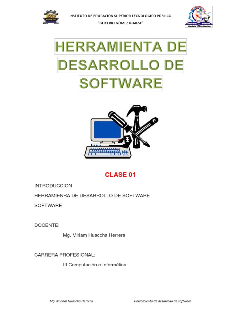 CLASE1-HERRAMIENTA DE DESARROLLO DE SOFTWARE - Mg. Miriam Huaccha H. | Descargar gratis PDF ...