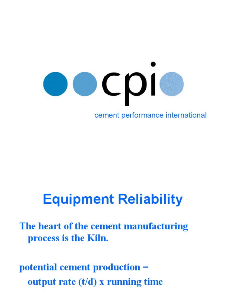 Cpi Equipment Reliability | PDF | Reliability Engineering | Systems Engineering
