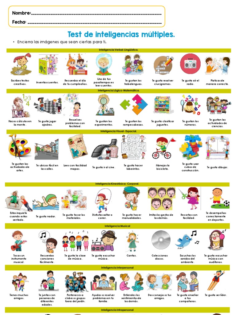 Test de Inteligencias Múltiples | PDF | Inteligencia | Ciencia cognitiva