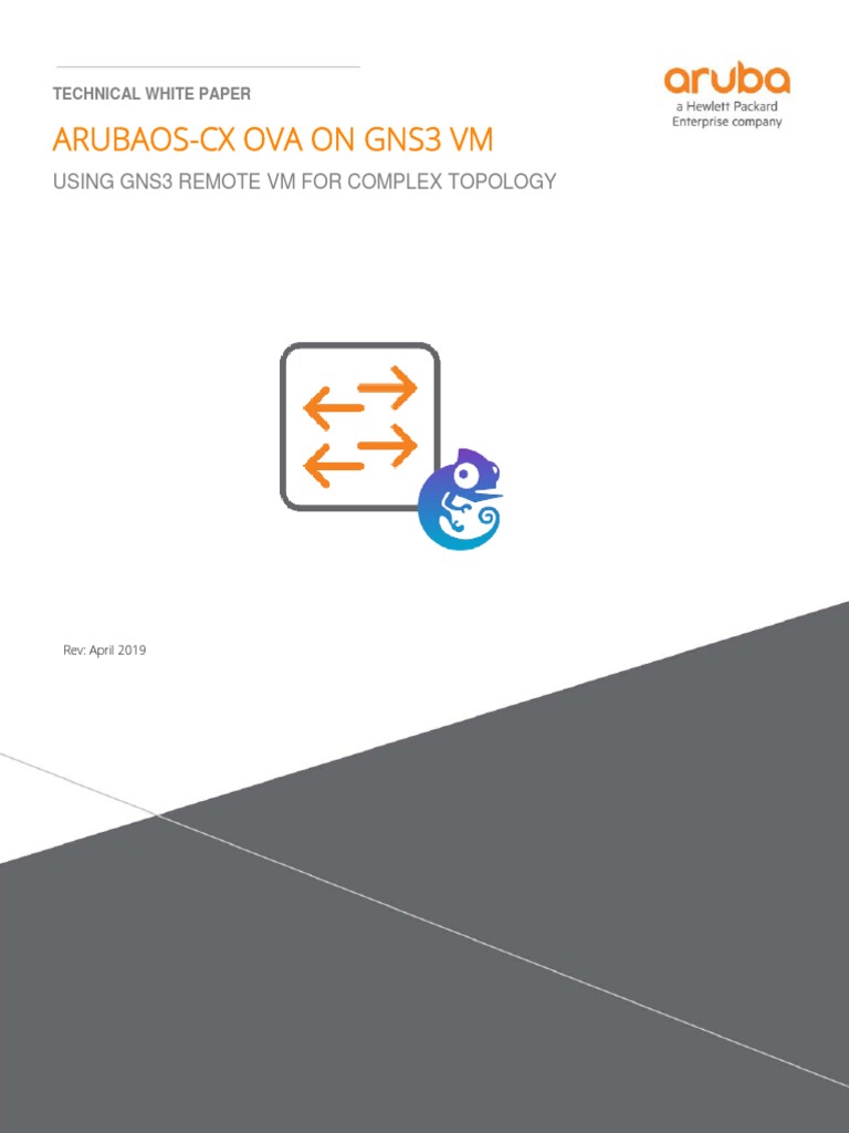 1-ArubaOS-CX OVA GNS3 VM | PDF | Virtual Machine | Computer Network