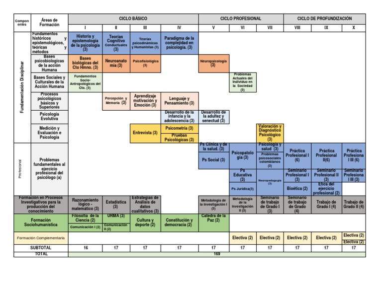 Plan De Estudios Psicologia Pdf Sicología Cognición