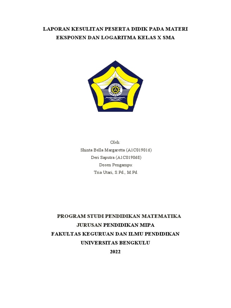 Kesulitan Eksponen & Logaritma Kelas X | PDF | Metode & Bahan Ajar | Seni