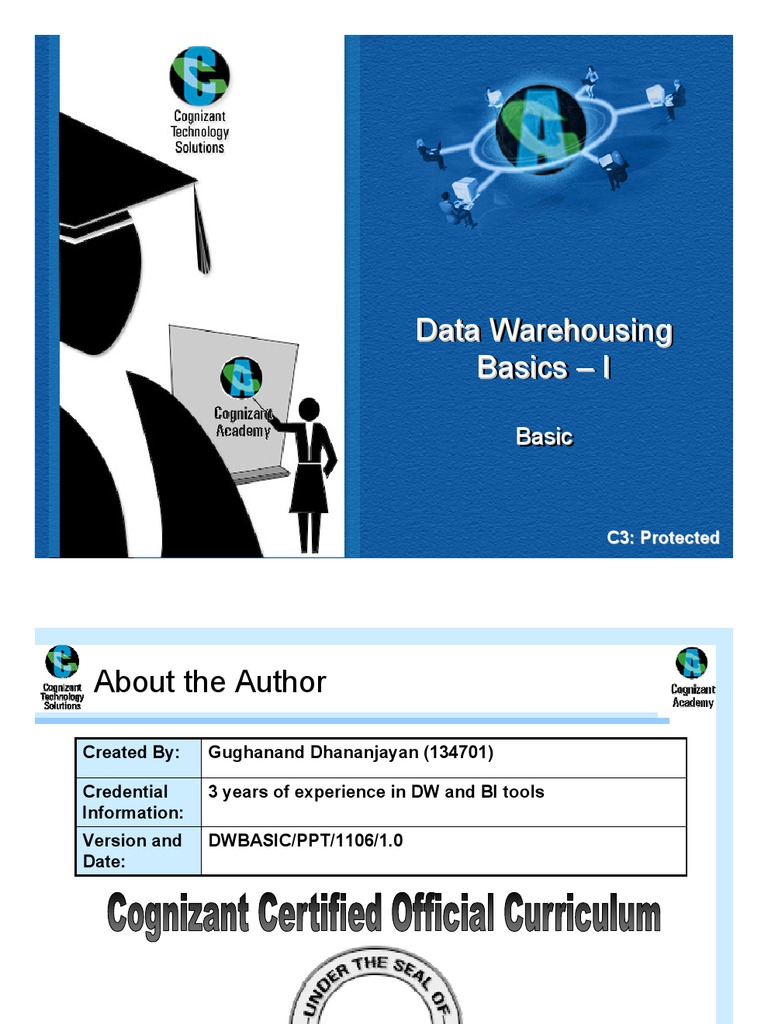 Day 1 Data Warehousing Basics I v1 1 0 | PDF | Data Warehouse | Metadata