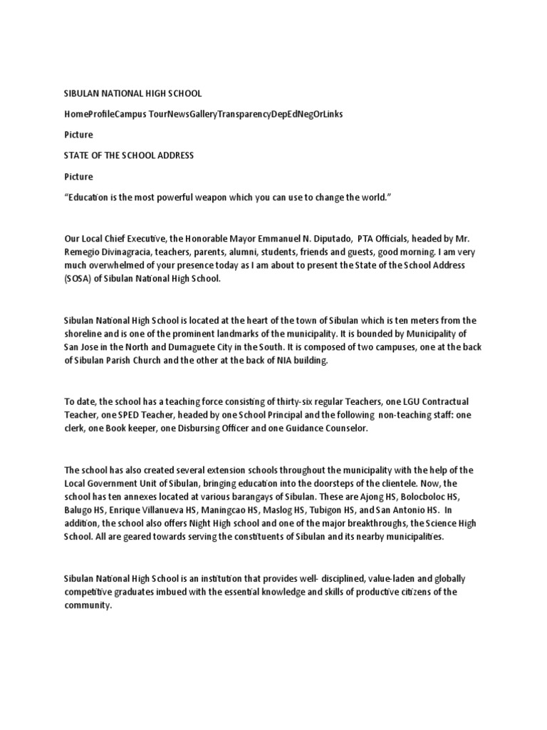 Sibulan National High School | PDF | Teachers | Schools