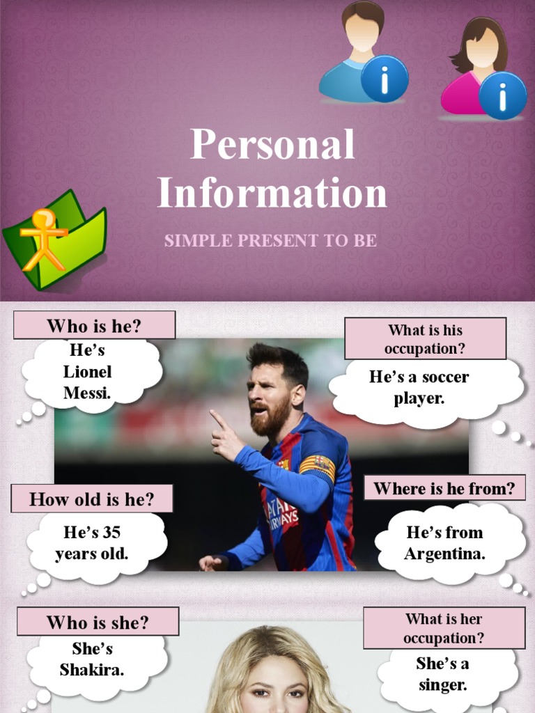 Simple Present To Be - Personal Information | PDF