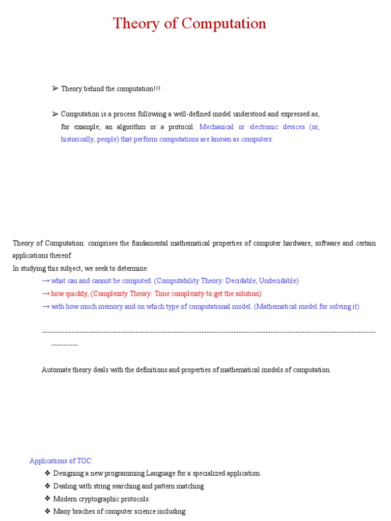 Toc Chapter 1 Pdf Theory Of Computation Information Age