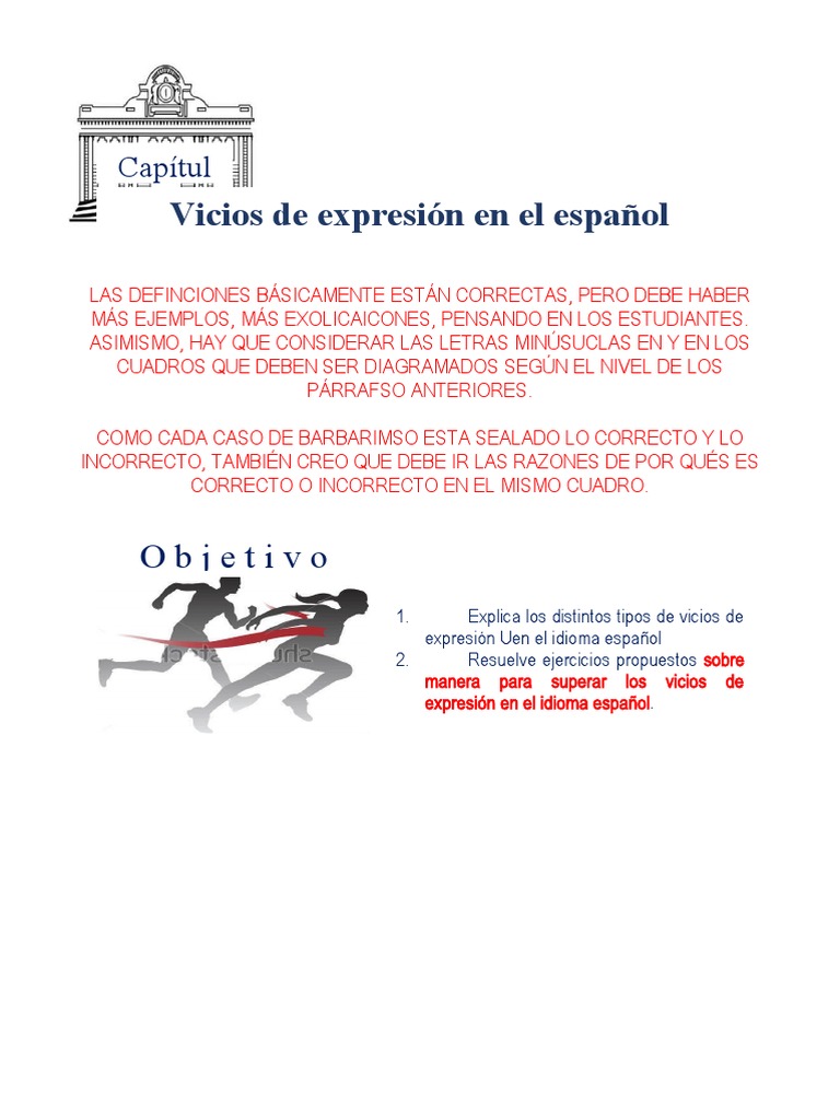 Vicios de Expresión | PDF | Comunicación | Lengua española