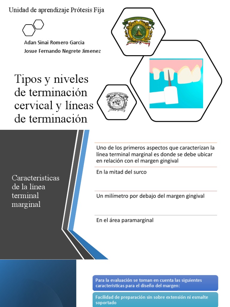 Tipos y Niveles de Terminación Cervical y Líneas | PDF | Diente ...