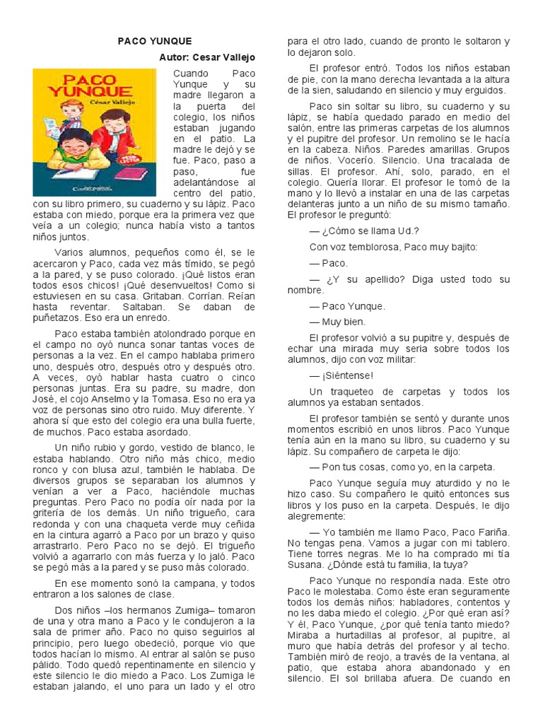 Paco Yunque | PDF Paco Yunque | PDF