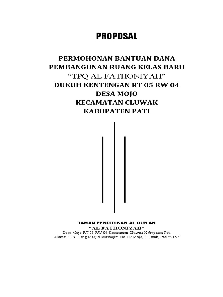 Proposal TPQ Al-Fathoniyah | PDF