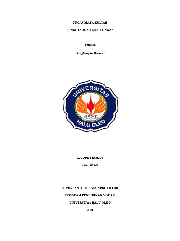 P3B1 20 026 - Lingkungan Binaan - La Ode Firman | PDF | Seni | Komputer