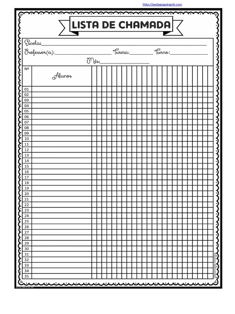 Lista de Chamada | PDF