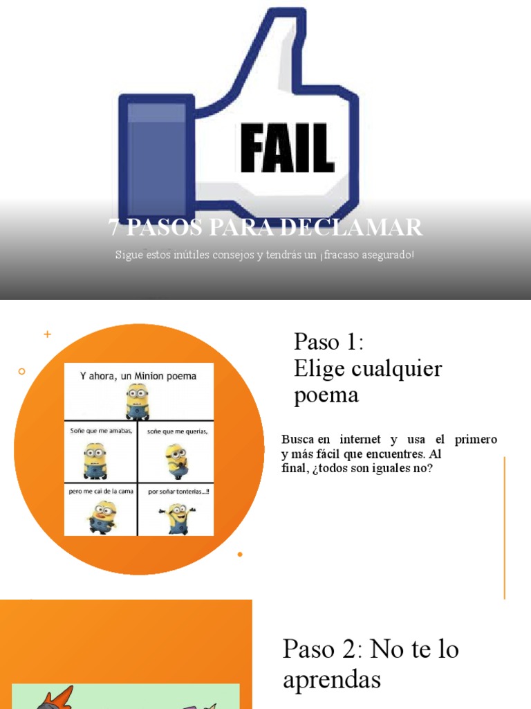 7 Pasos para Declamar de Mala Forma | PDF