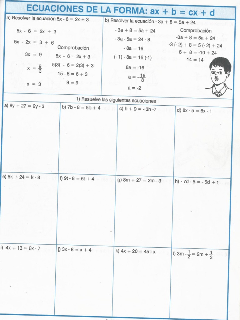Ecuaciones de La Forma Ax + B CX + D | PDF