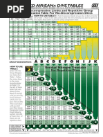 PADI RDP TABLE - RDP - Table Met | PDF | Scuba Diving | Occupational ...