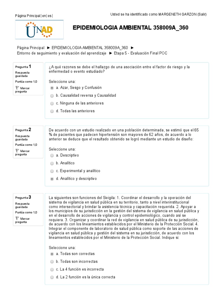Etapa 5 - Evaluación Final POC Epidemioliga Final | PDF | Epidemiología | Malaria