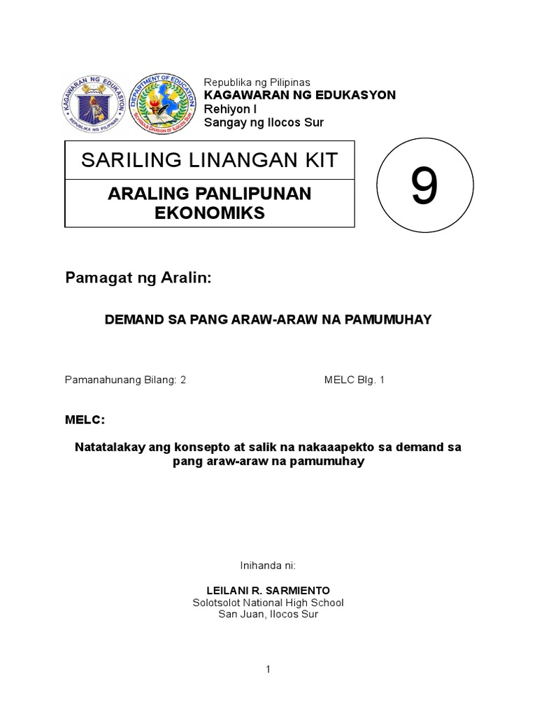 AP9 SLK Q2 WK 1 2 | PDF