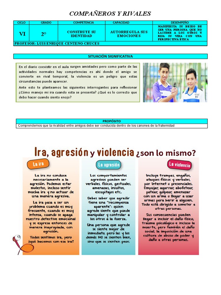 Ficha de Aprendizaje DPCC 2º | PDF