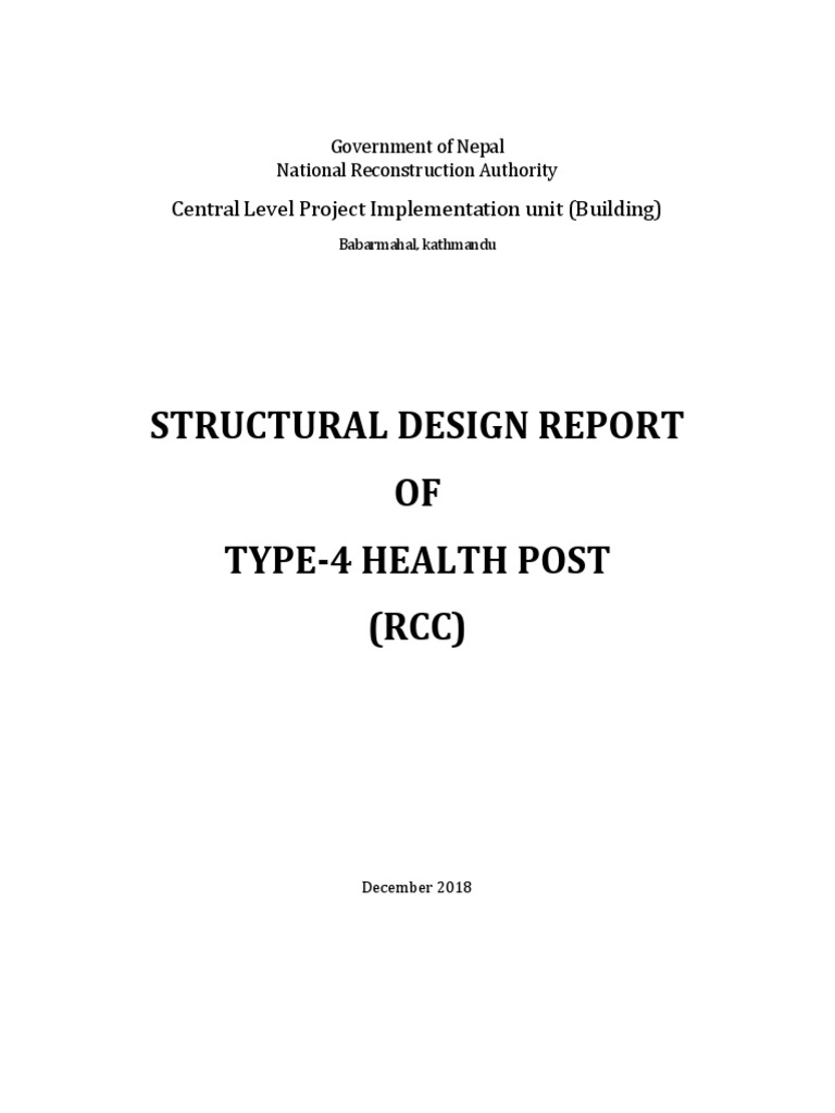Structural Design of Type-4 Health Post | PDF | Beam (Structure) | Bending