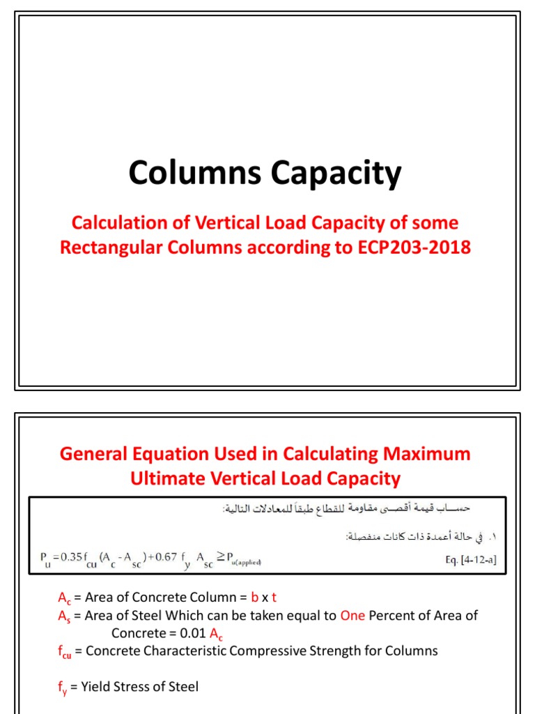 Columns Capacities | PDF | Column | Strength Of Materials