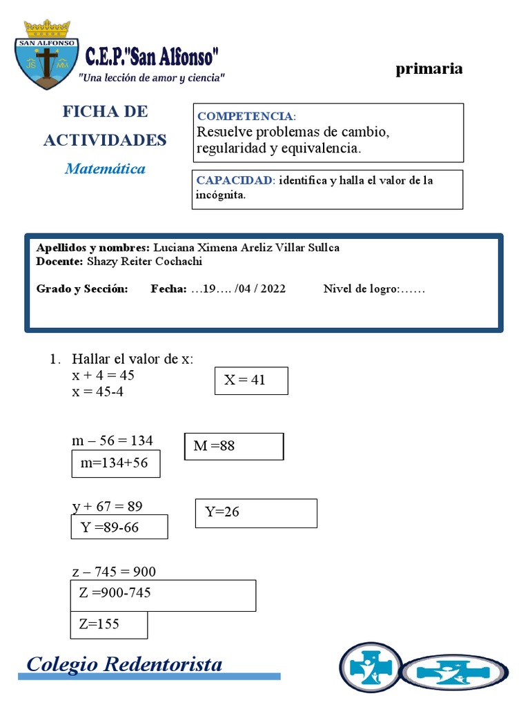 Ecuaciones Matematica | PDF