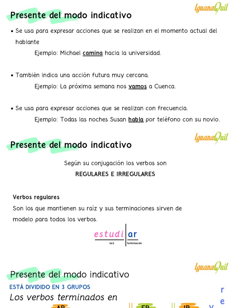 Presente Del Indicativo Kjell | PDF | Verbo | Lingüística