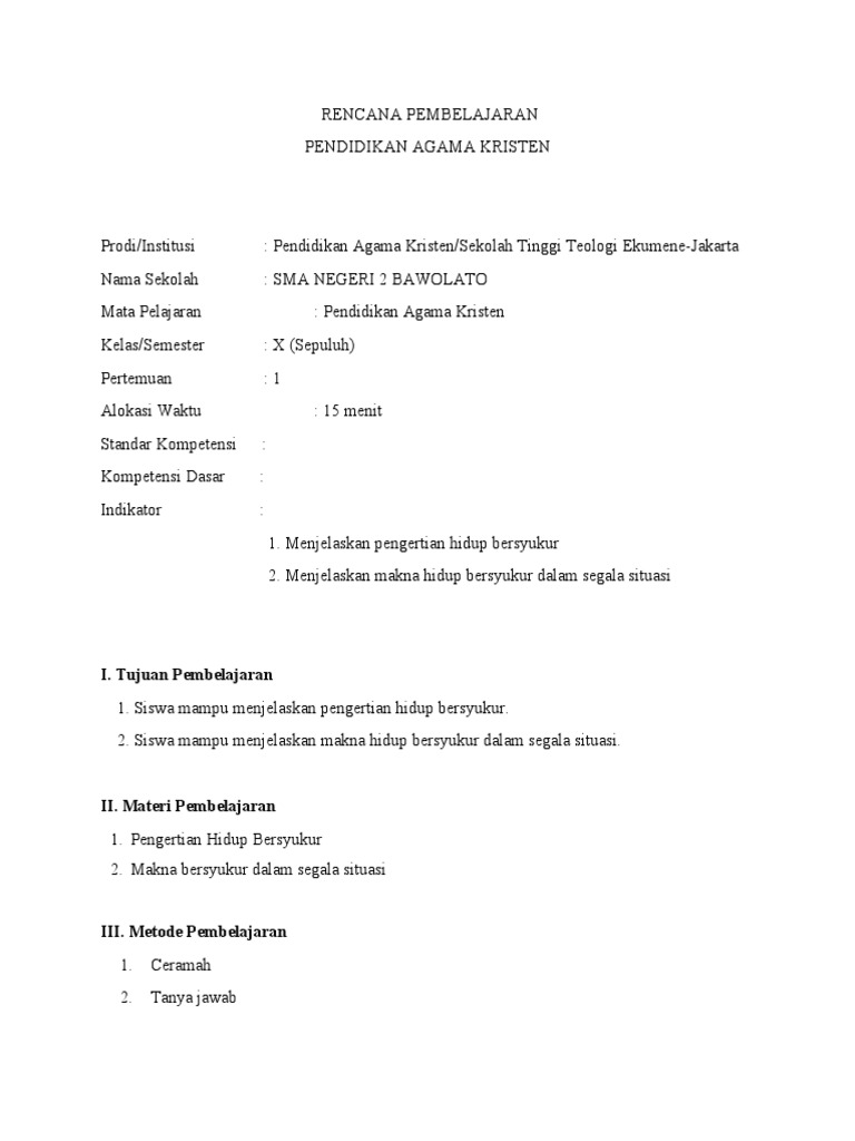 RPP Micro Teaching (Latihan) | PDF | Karier & Perkembangan