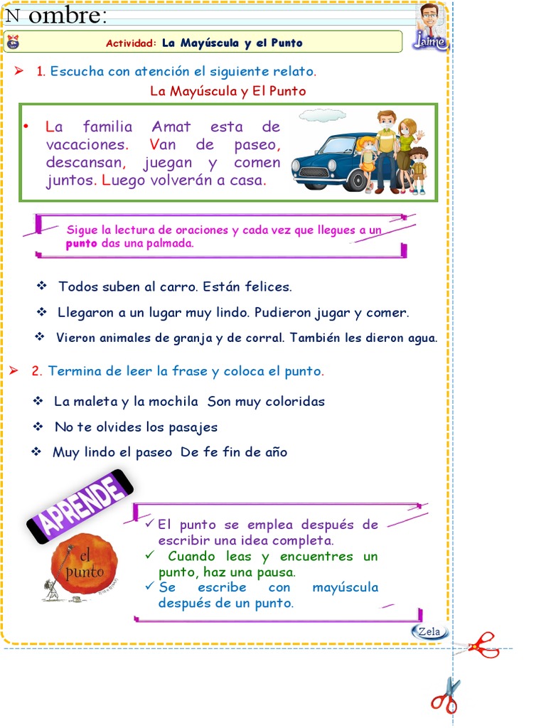 Sesion 63 La Mayuscula y El Punto | PDF