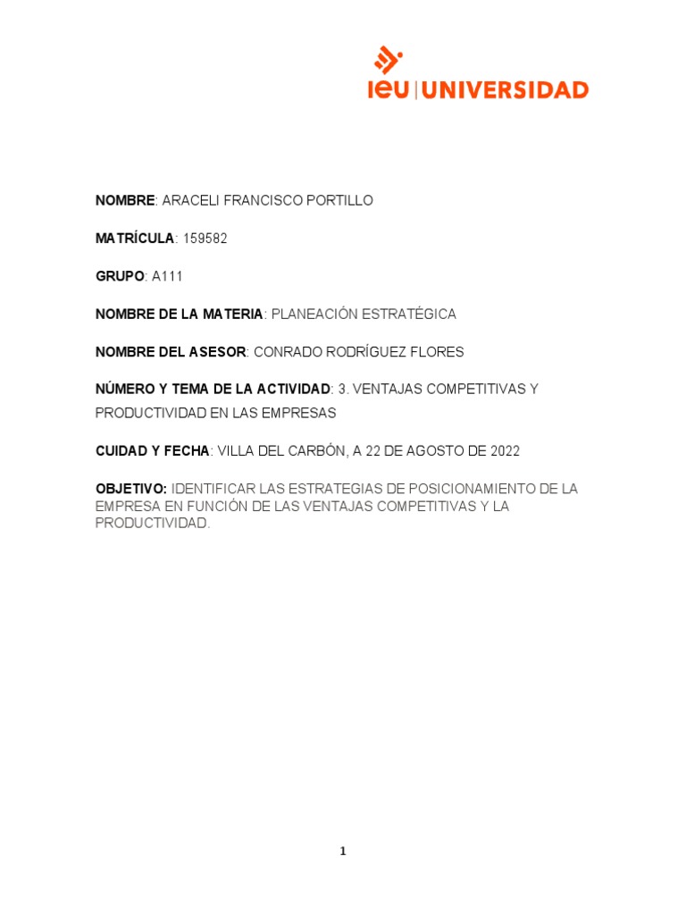 Ventajas Competitivas en Empresas | PDF | Marca | Producto (Negocio)