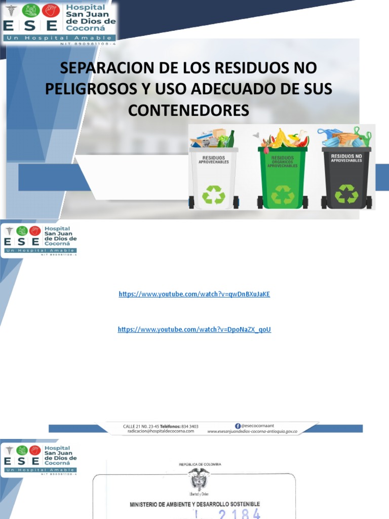 Nuevo Codigo de Colores para Los Residuos | PDF | Residuos | Reciclaje