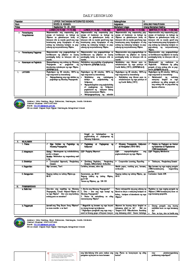 AP 6 DLL Sept 19-20, 2022 | PDF