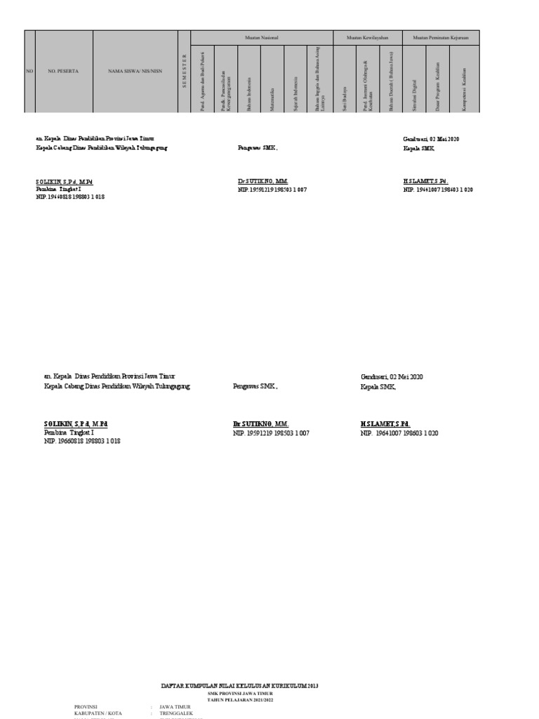 DKN 2022 K 2013-Xii Tbsm1 | PDF
