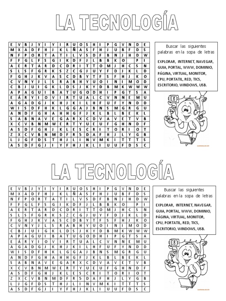 SOPA DE LETRAS Informática | PDF | Software del sistema | Software de ...