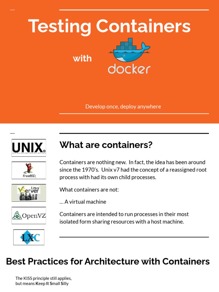 Testing Containers With Docker | PDF | Linux | World Wide Web