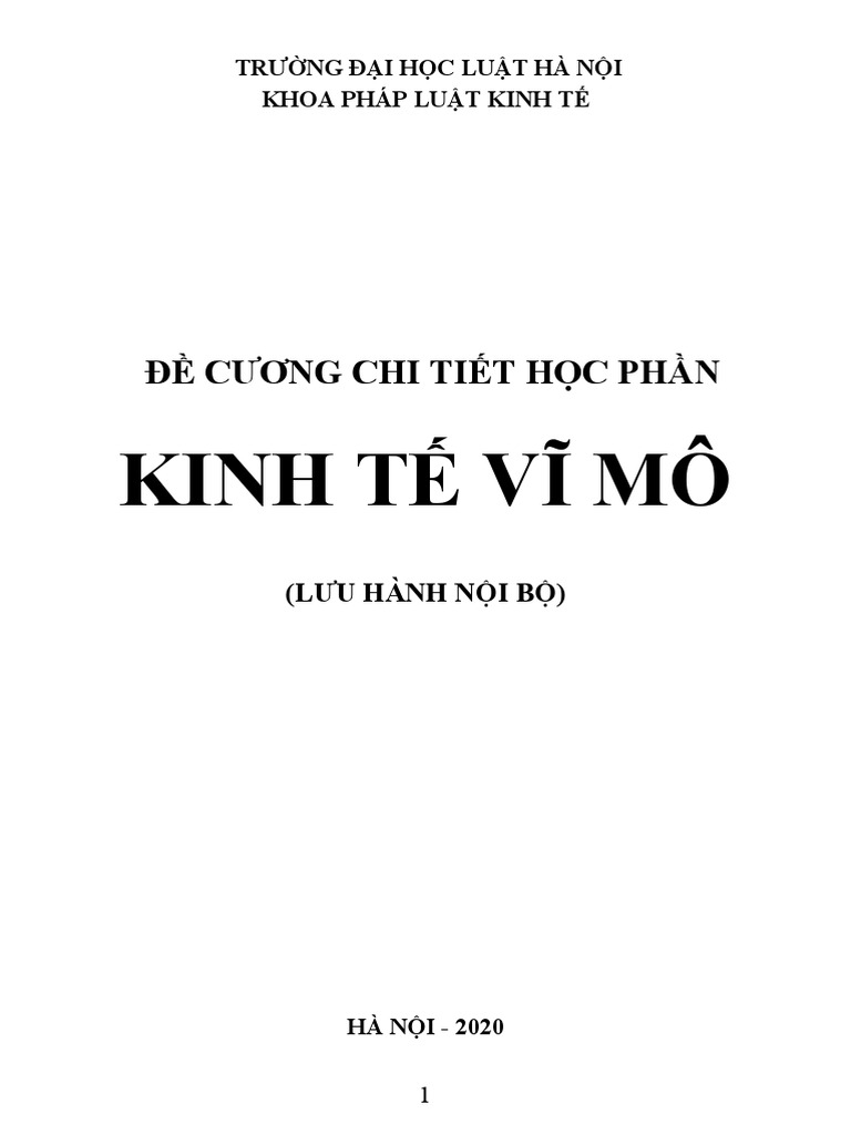 Kinh Tế VĨ Mô - 2TC | PDF