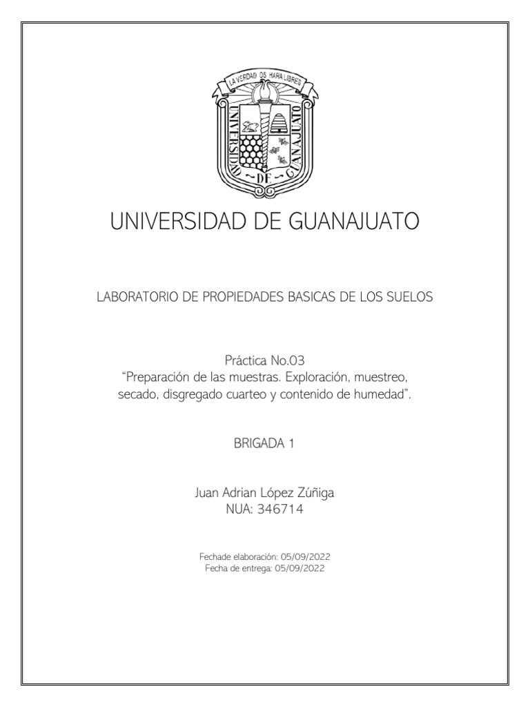 Practica 3 - Cuarteo y Contenido de Humedad | PDF | Suelo | Química