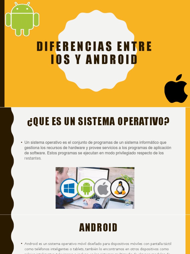 Diferencias Entre IOS y Android PDF | PDF | Android (sistema operativo ...