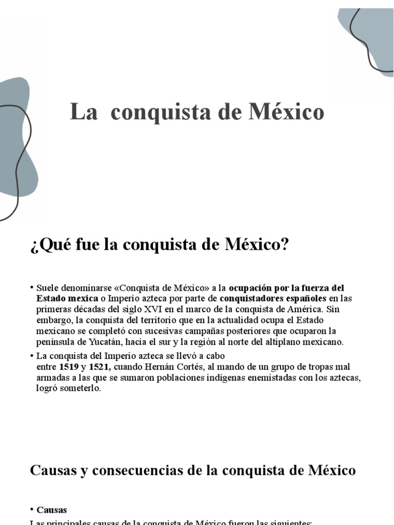 La Conquista de México - PPTX Historia | PDF | México | Conquistador