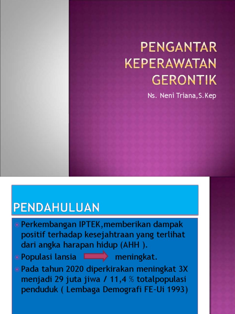 Pengantar Keperawatan Gerontik | PDF