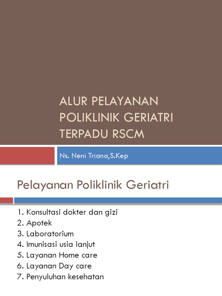 Alur Pelayanan Poliklinik Geriatri | PDF
